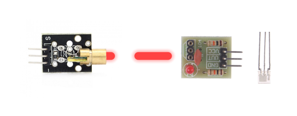 Arduino KY-008 Laser Transmitter i Receiver - StarmoTech