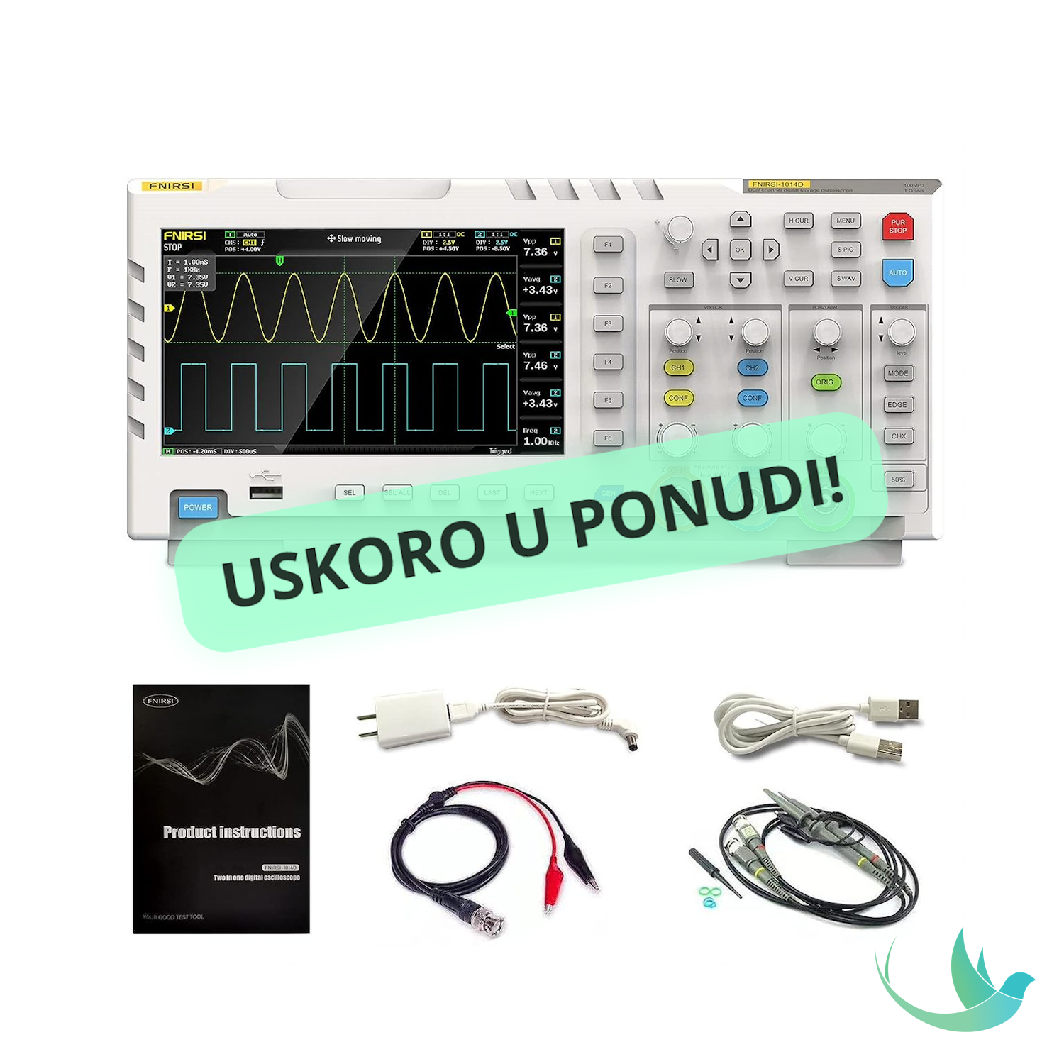 Osciloskop FNIRSI 1014D 2 kanala 100MHz 1GSa/s Signal Generator - StarmoTech